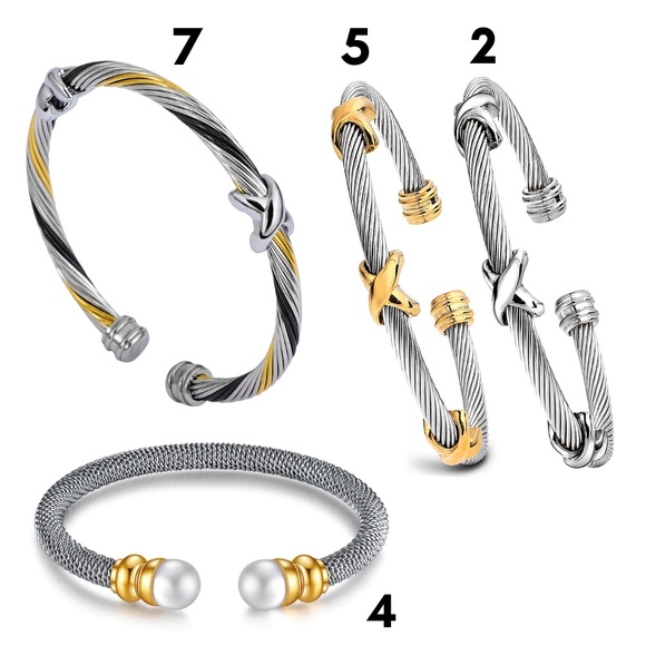 Pearls And Rocks | Jewelry | New Cable Bracelet Collection Silver Gold ...